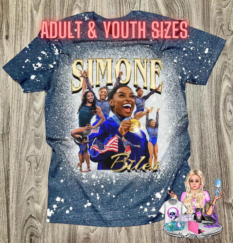 Simone Biles Shirt, T-shirt for Olympic Gymnastics Fans, Gold Medalist ...