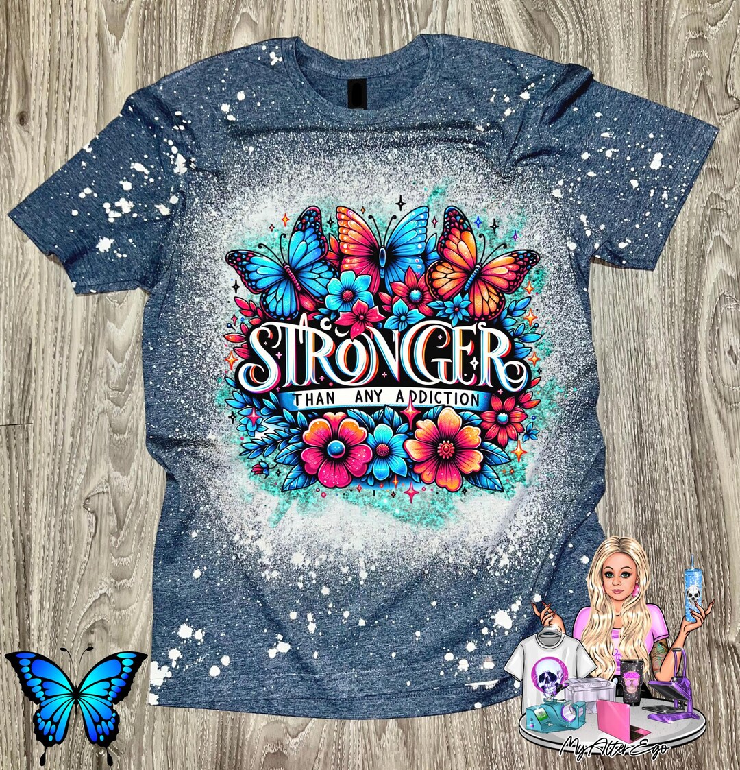 Stronger Than Any Addiction Shirt, Sobriety Shirt, Addiction Recovery ...