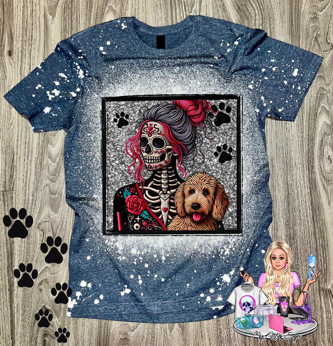 Spooky Goldendoodle Halloween Shirt, Day of the Dead Dog Mama Shirt ...