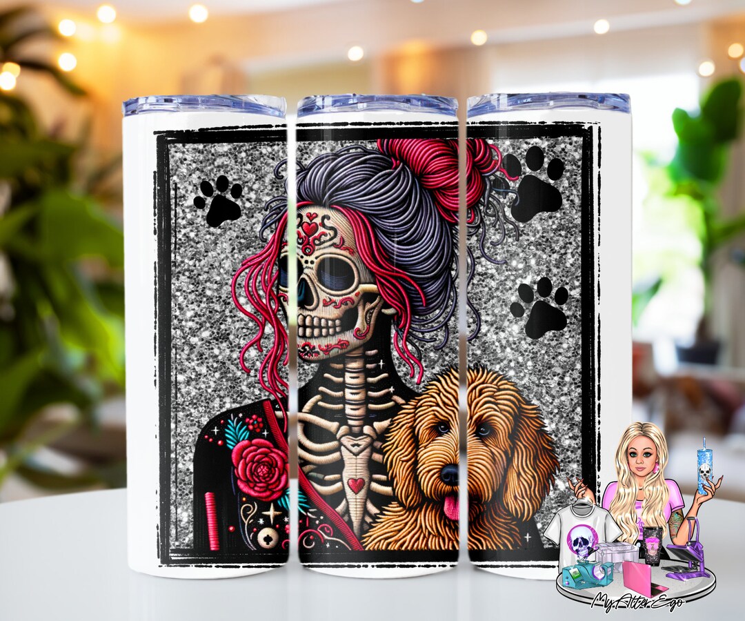 Goldendoodle Day of the Dead Dog Mama 20 Oz. Sublimation Tumbler ...