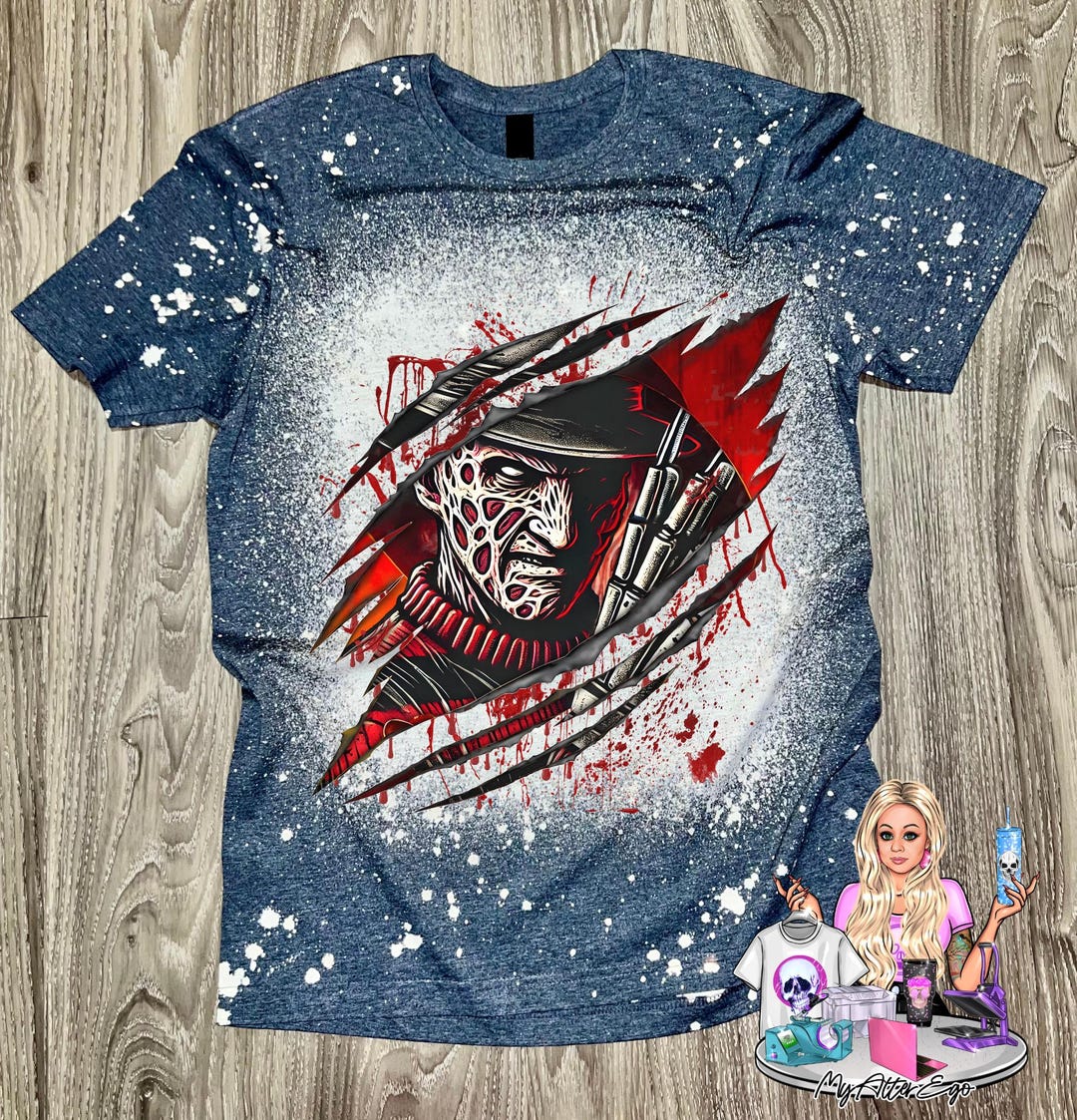 Bloody Freddy Shirt, Freddy Slasher Shirt, Bloody Freddy Design, Bloody ...