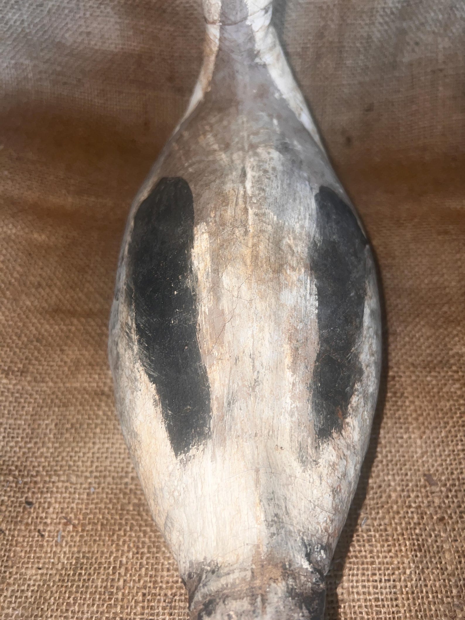 Antique CANVAS DUCK DECOY 15” Great Condition is Rare Painted Grey ...
