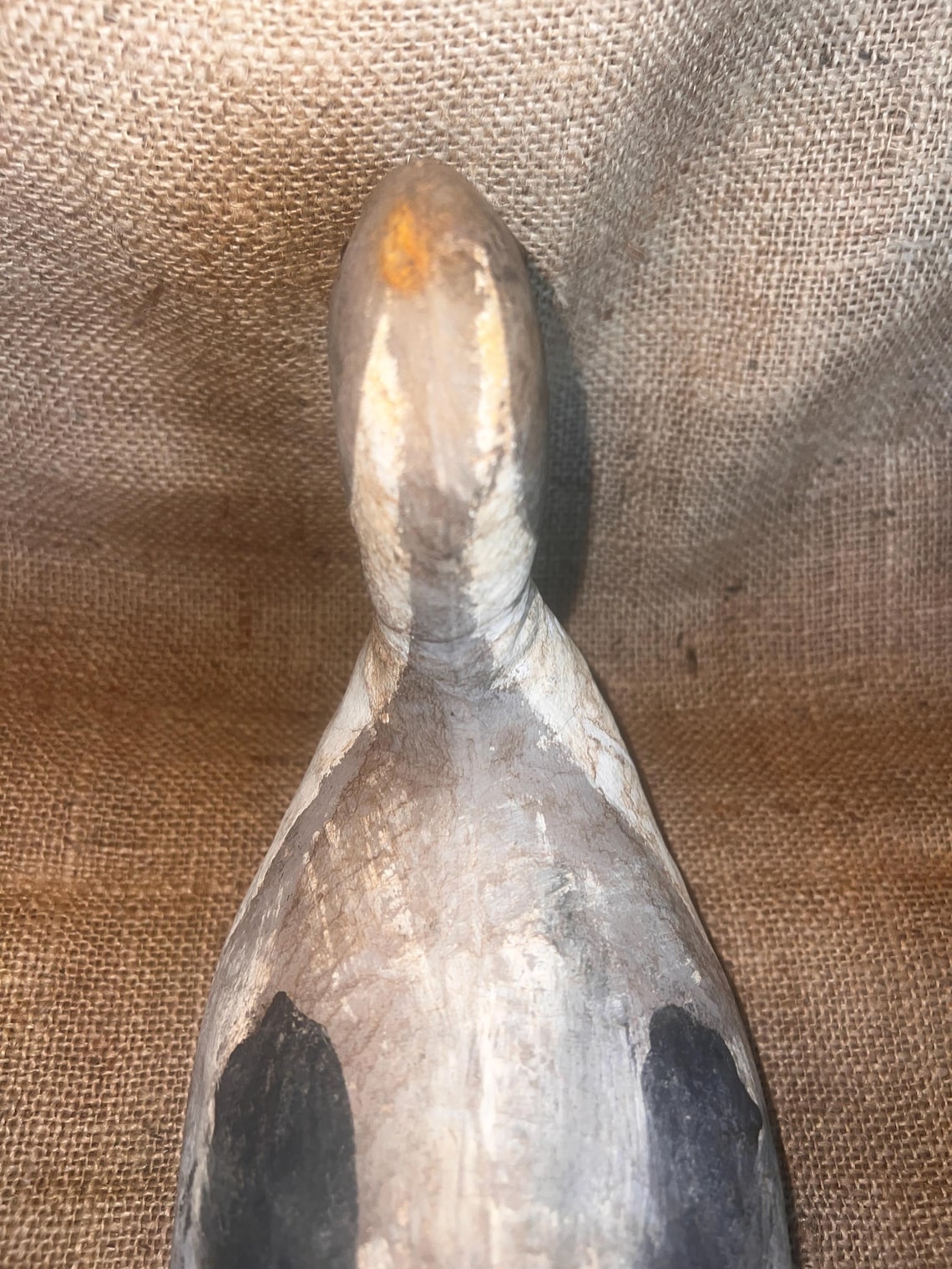 Antique CANVAS DUCK DECOY 15” Great Condition is Rare Painted Grey ...