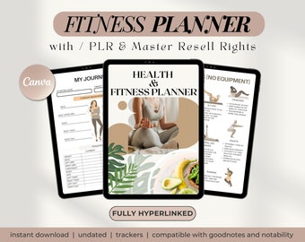 PLR Fitness Planner, PLR Planners, MRR Digital Planner, Plr Journal ...