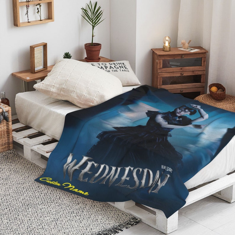 Wednesday Blanket Throw Blanket Warm Soft Blanket for Dormitory Living ...
