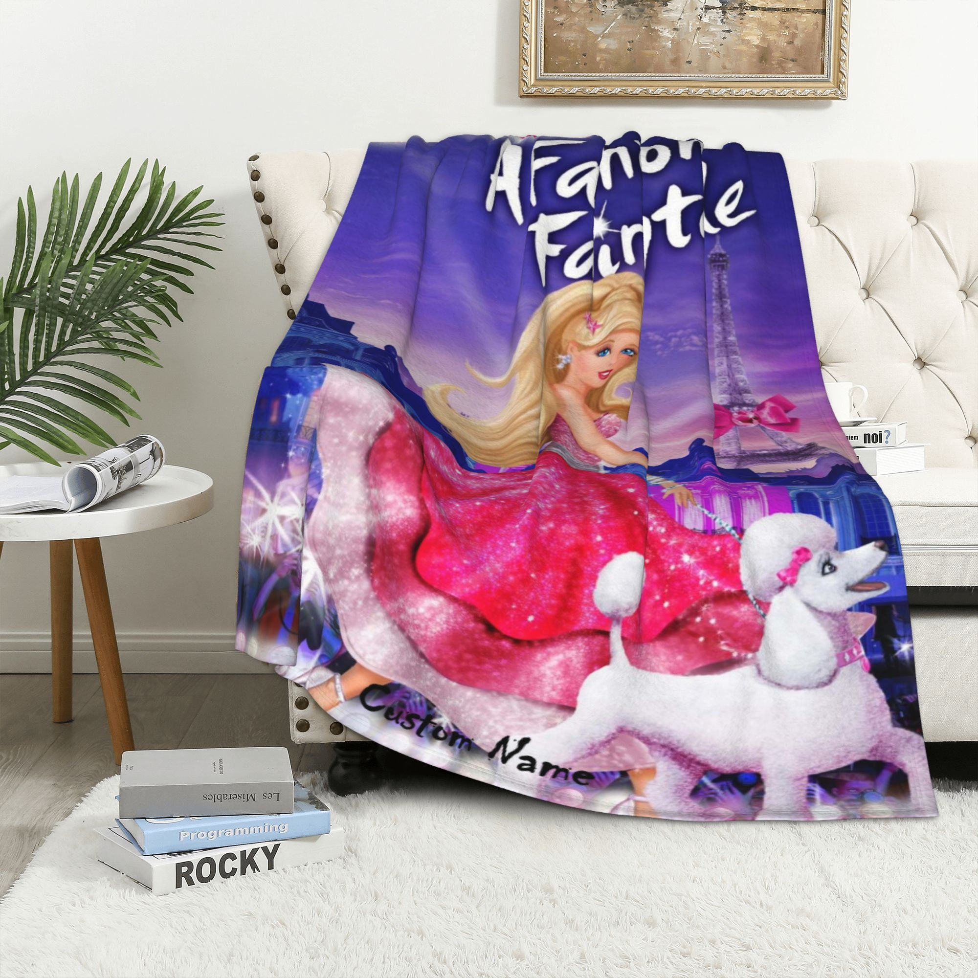 Barbie A Fashion Fairytale Blanket Throw Blanket Warm Soft Blanket for ...