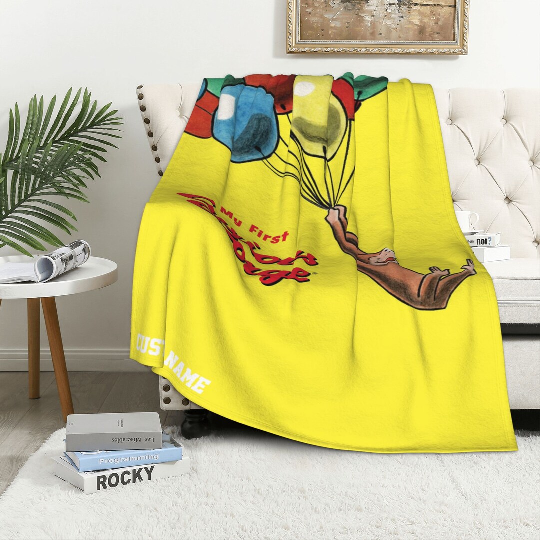 Curious George Monkey Blanket Throw Blanket Warm Soft Blanket for ...