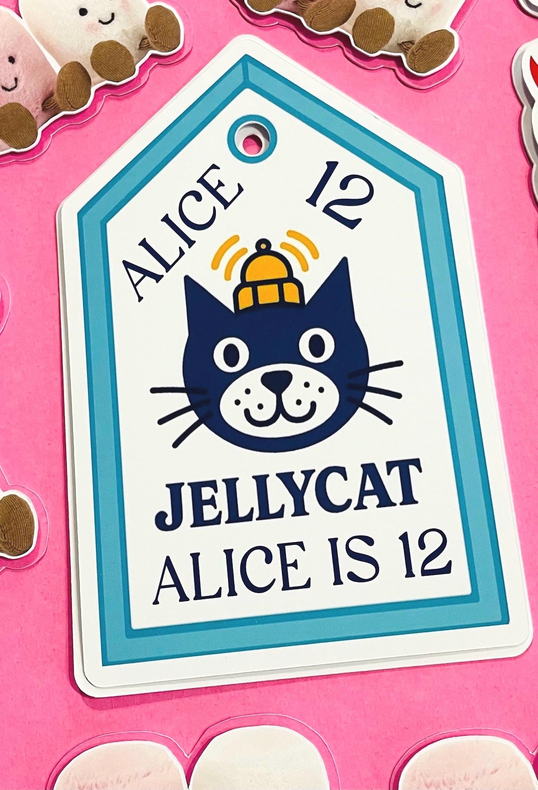 Jellycat Label Personalised Cake Topper Tag - Etsy