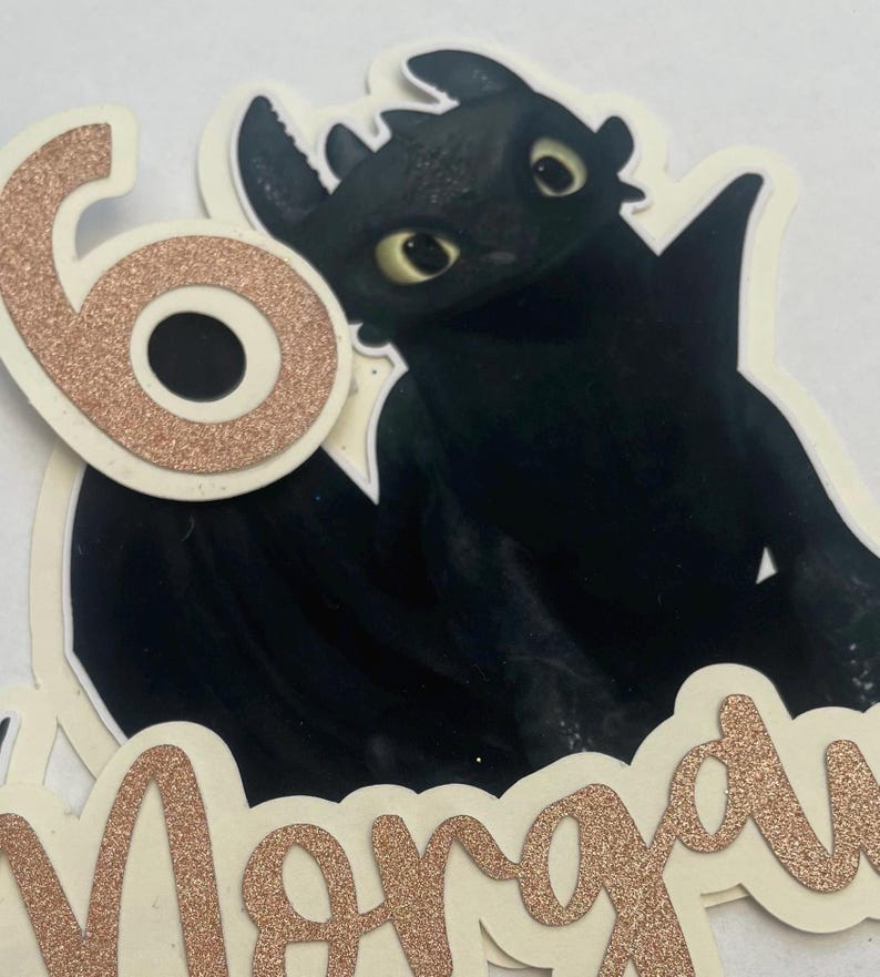 Toothless How to Train Your Dragon Cake Topper - Etsy UK