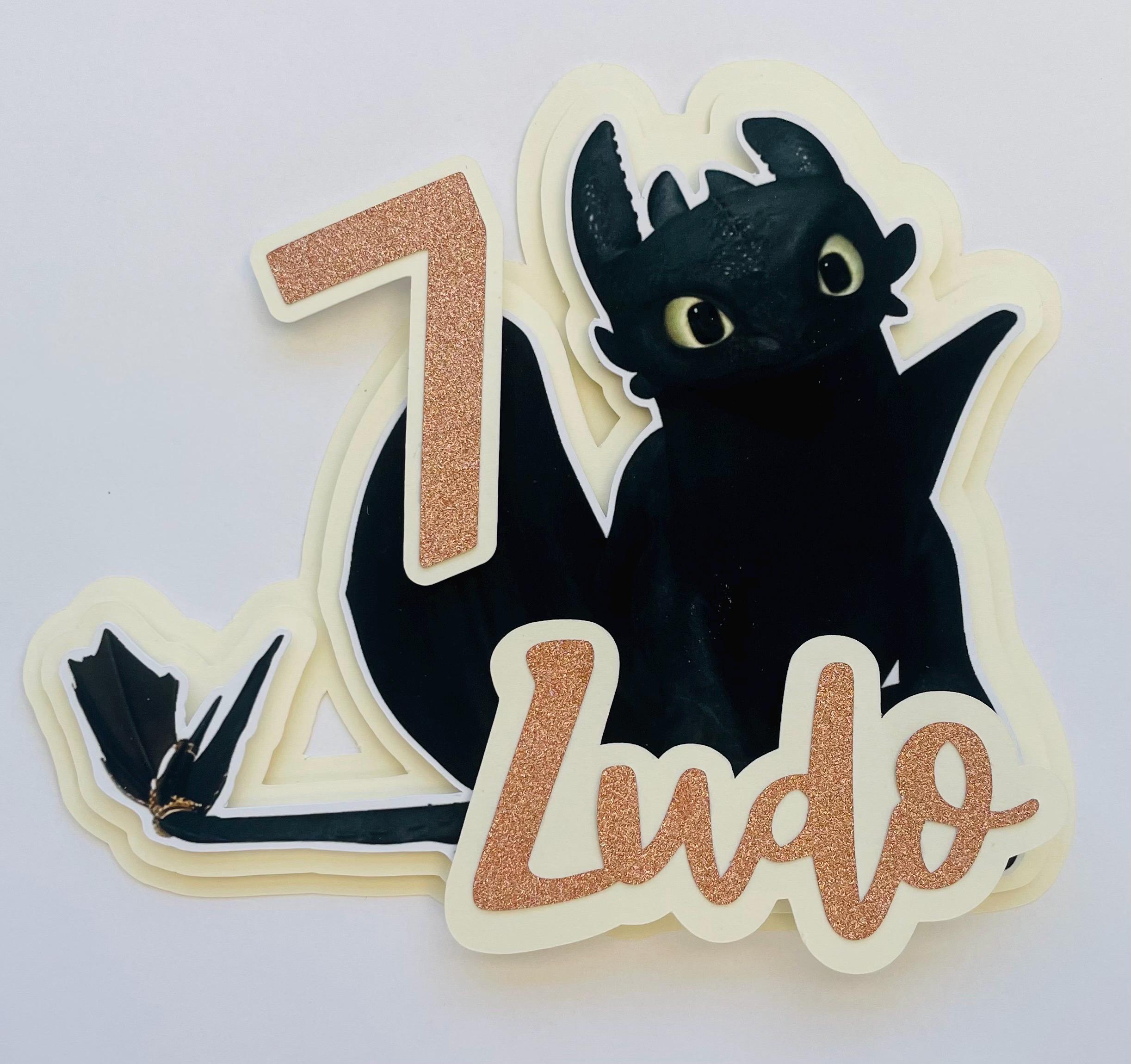 Toothless How to Train Your Dragon Cake Topper - Etsy UK
