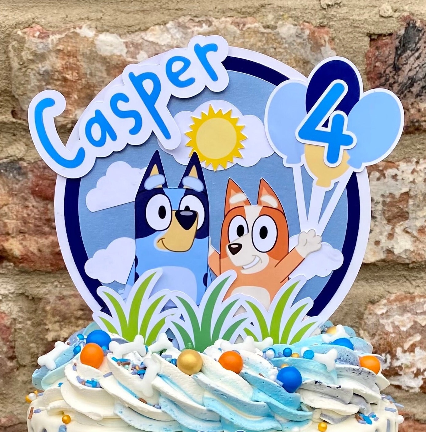 Bluey Birthday Cake Topper - Etsy