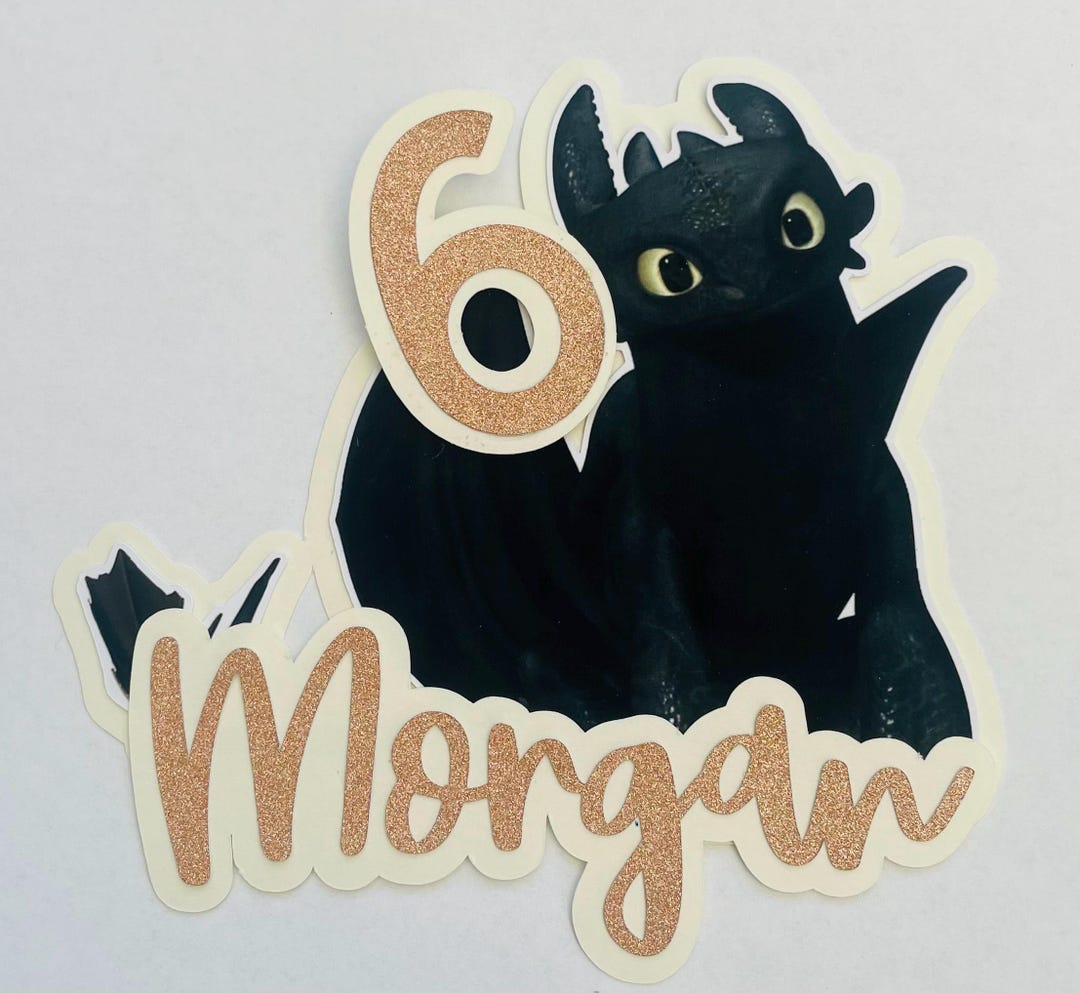 Toothless How to Train Your Dragon Cake Topper - Etsy UK