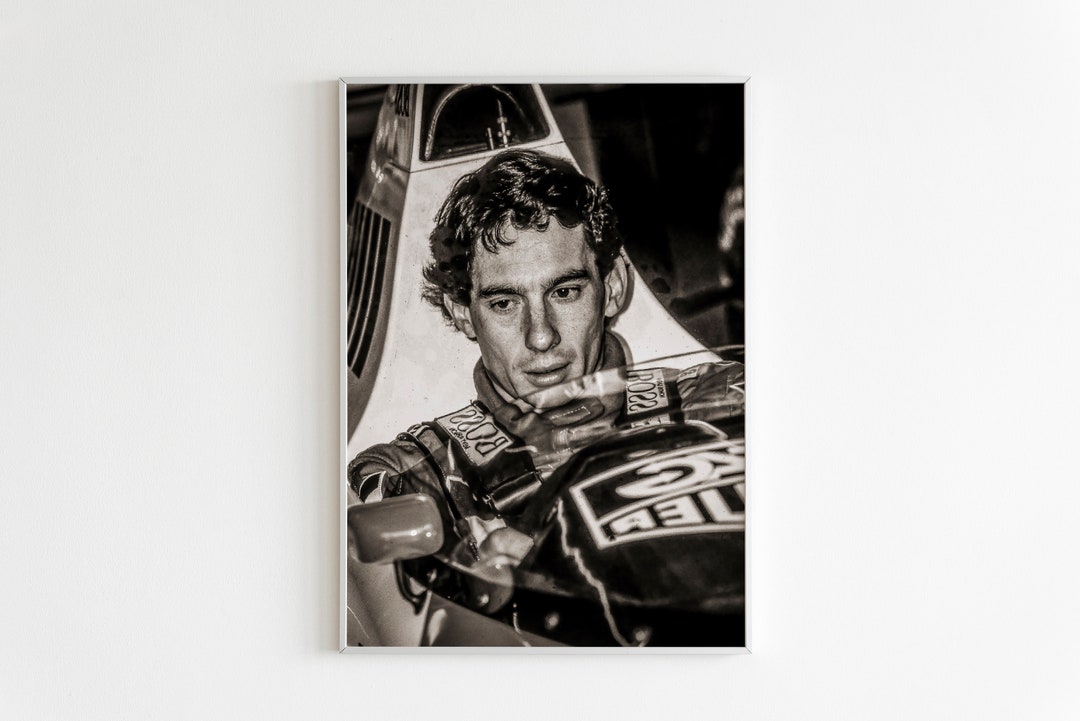 F1 Vintage Poster, Ayrton Senna Art Print, Canvas or Premium Matte ...
