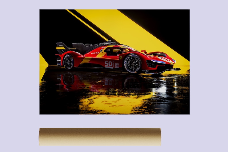 Ferrari 499P Le Mans Hypercar Canvas or Matte Poster Print Wall Art ...