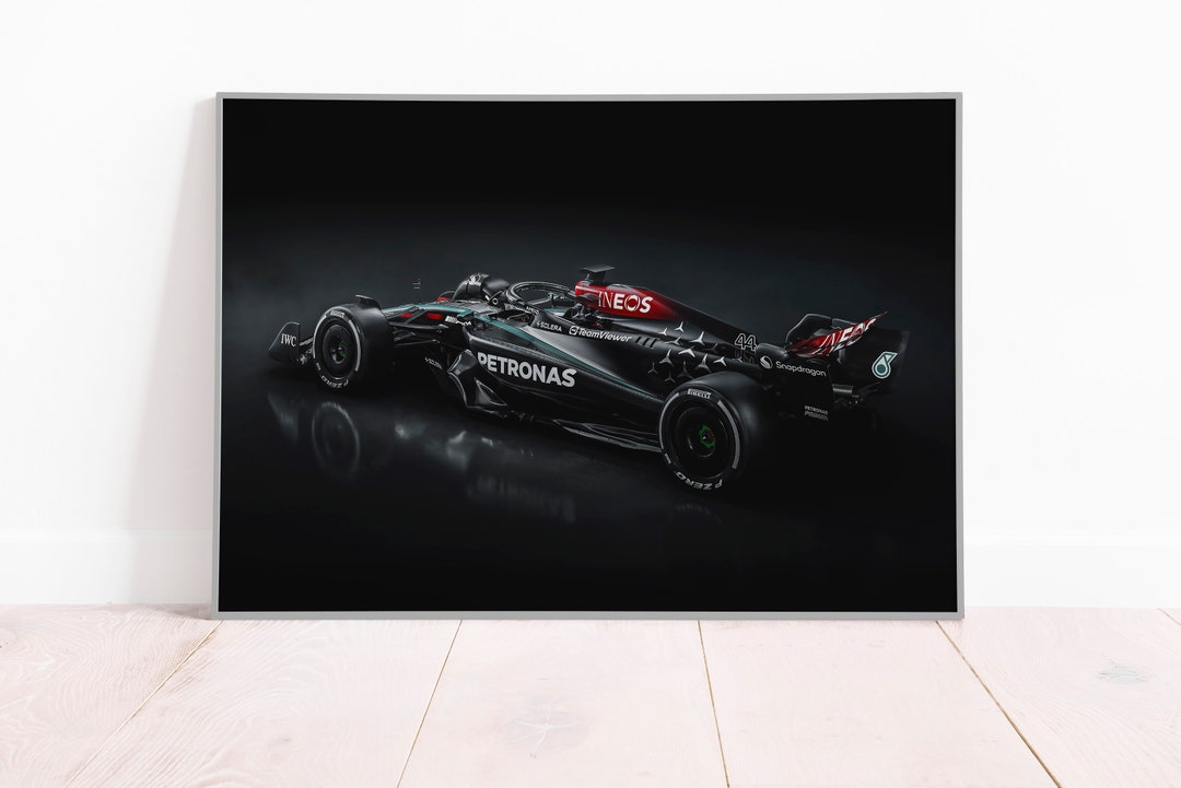 Mercedes W15 F1 Poster, Canvas or Paper Print, Room Decor, F1 Wall Art ...