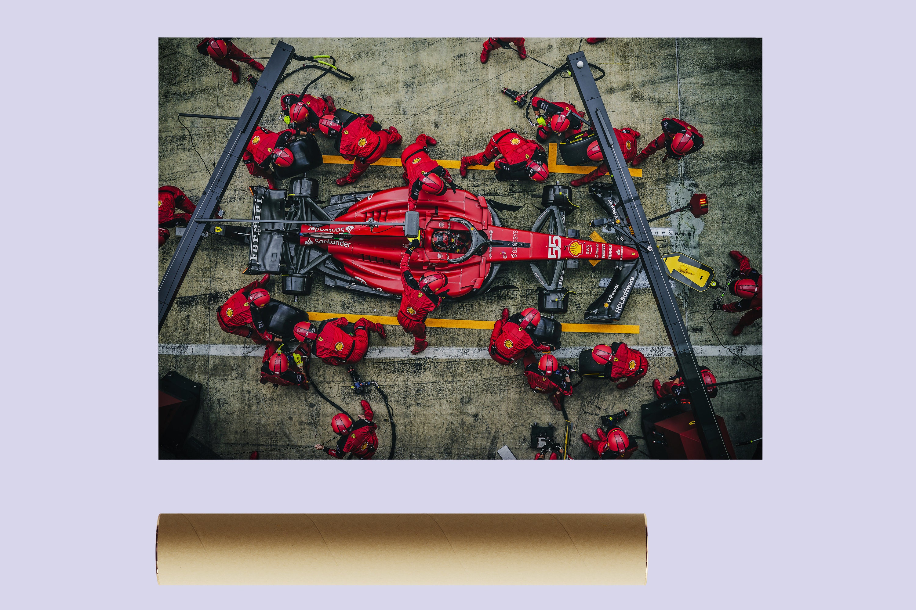 Carlos Sainz During Pitstop - Ferrari F1 Poster or Canvas - Etsy