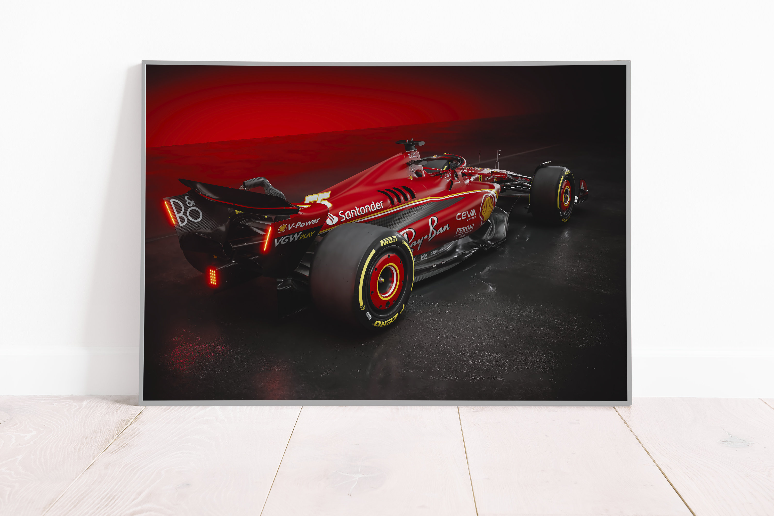 Ferrari F1 Poster, Season 2024, SF-24 Car, Canvas or Paper Print, F1 ...