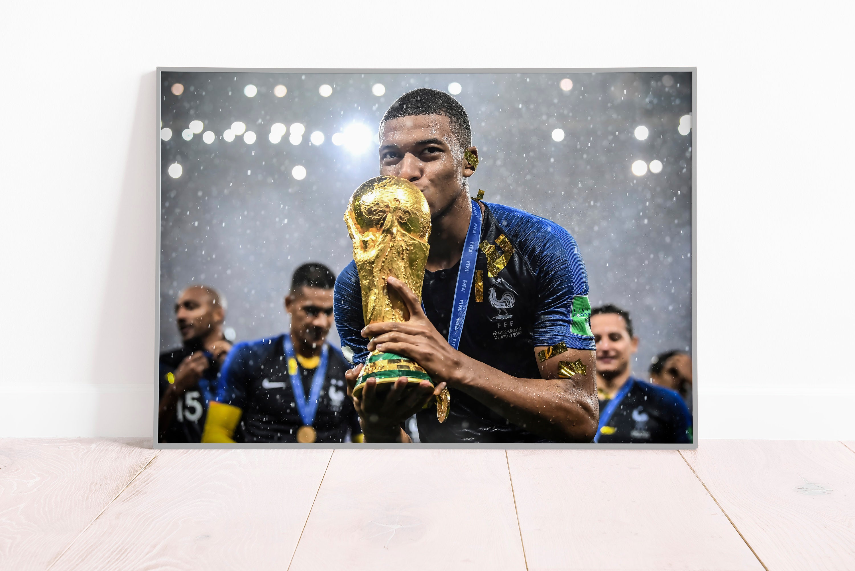 Kylian Mbappe Poster, Paper or Canvas Print - Football Star Poster ...