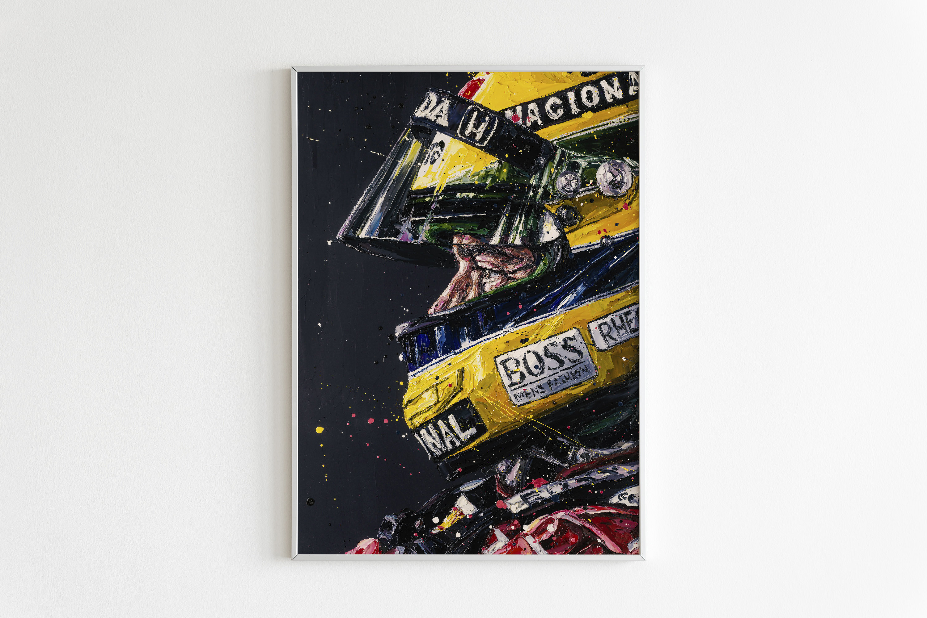 Ayrton Senna, F1 Canvas or Paper Poster Print, Oil Painting Style ...
