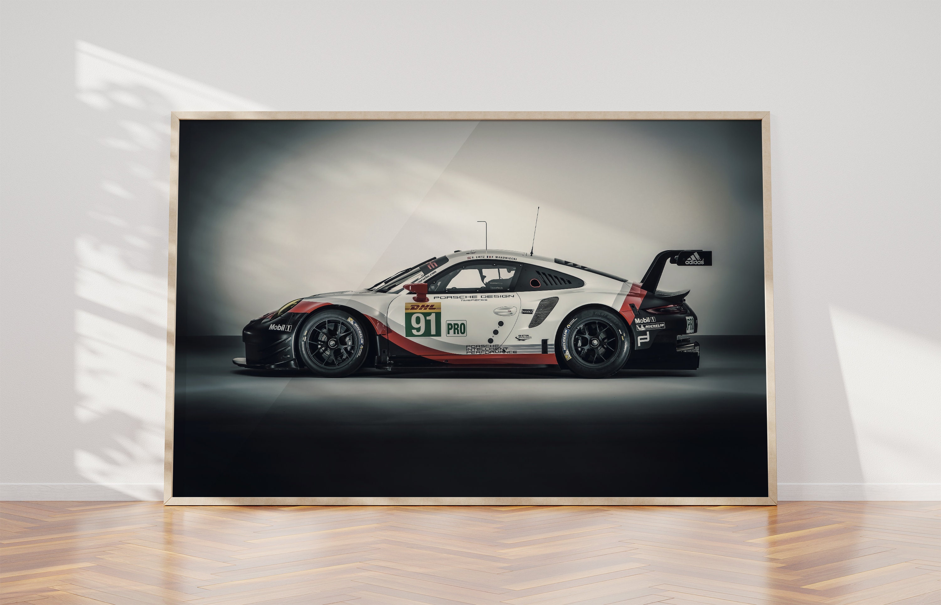 Porsche 911 RSR Canvas or Poster Print Wall Art, Racing Decor, Gift ...