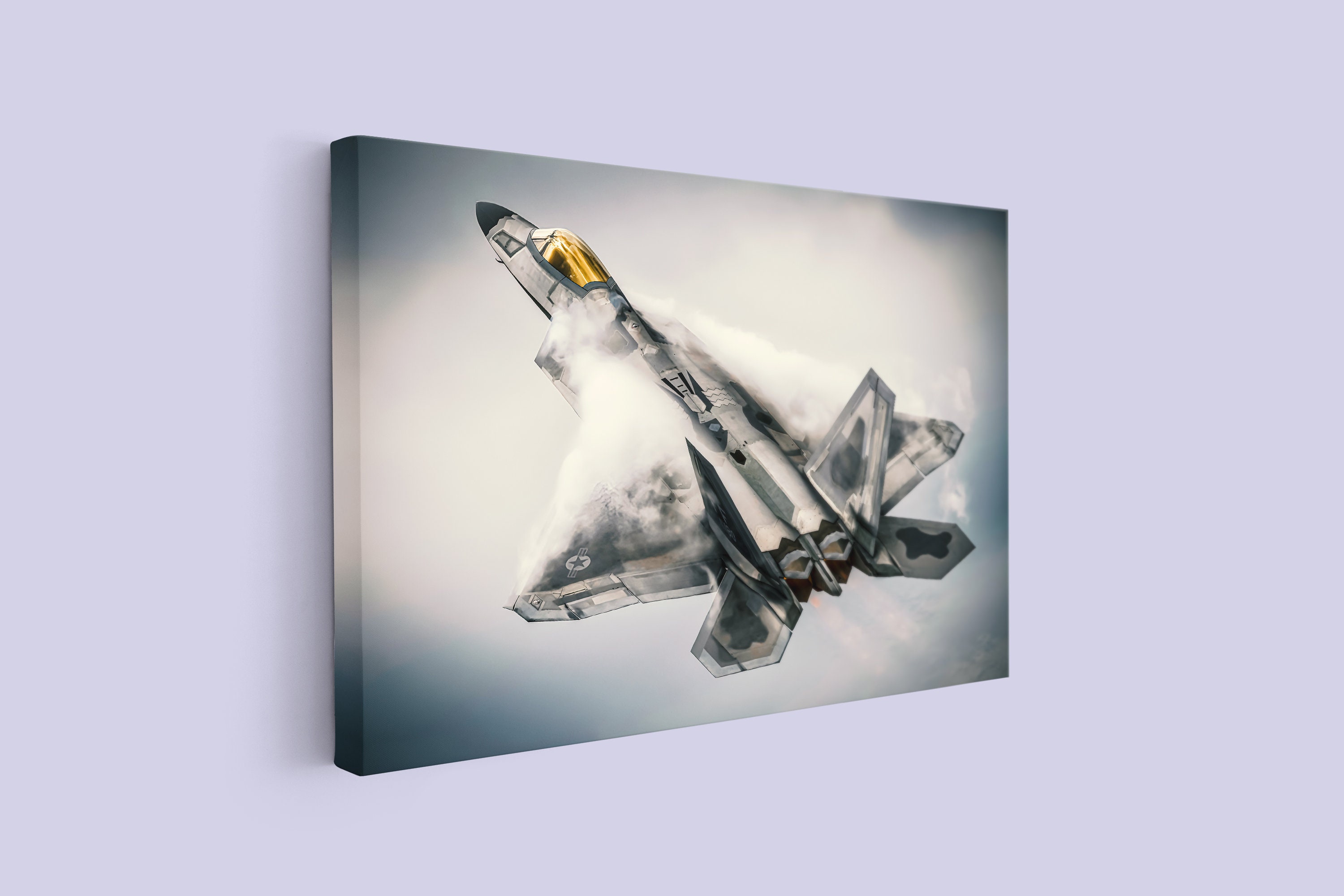 F-22 Raptor Fighter Jet Canvas or Poster Print Aviation Wall Art - Etsy