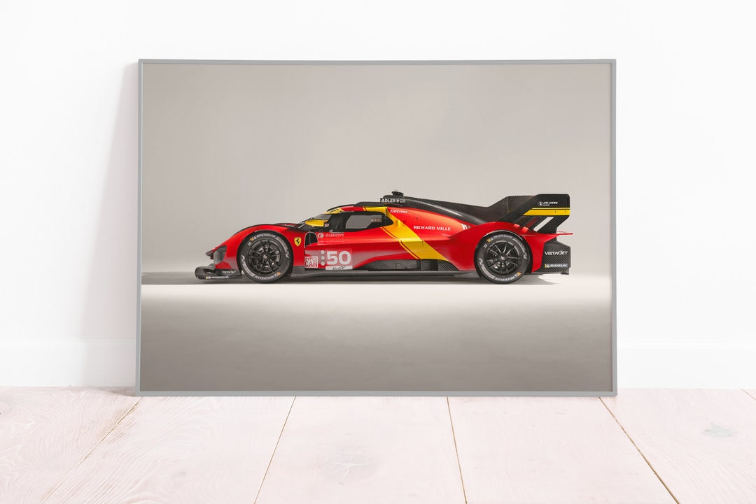 Ferrari 499P, Wall Art, Poster or Canvas, 24 Hours of Le Mans Hypercar ...