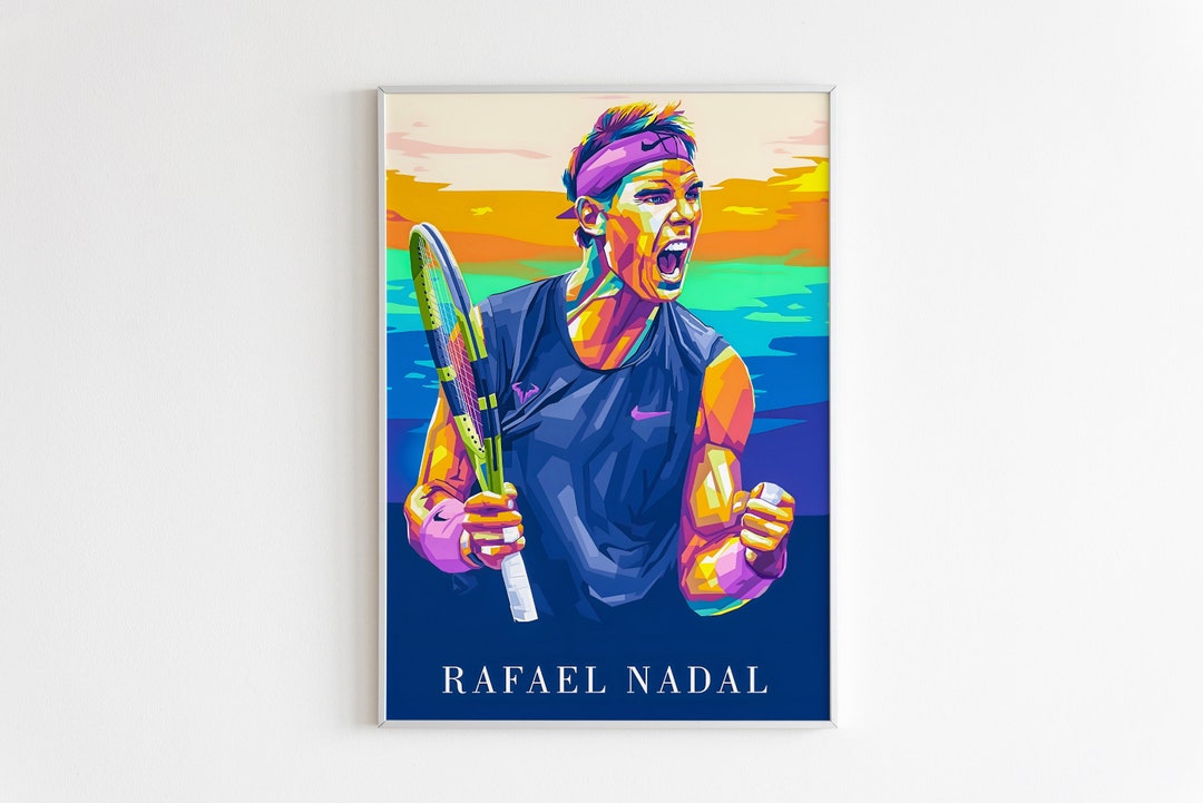 Rafael Nadal Poster, Artistic Style Paper or Canvas Print, Wall Art ...