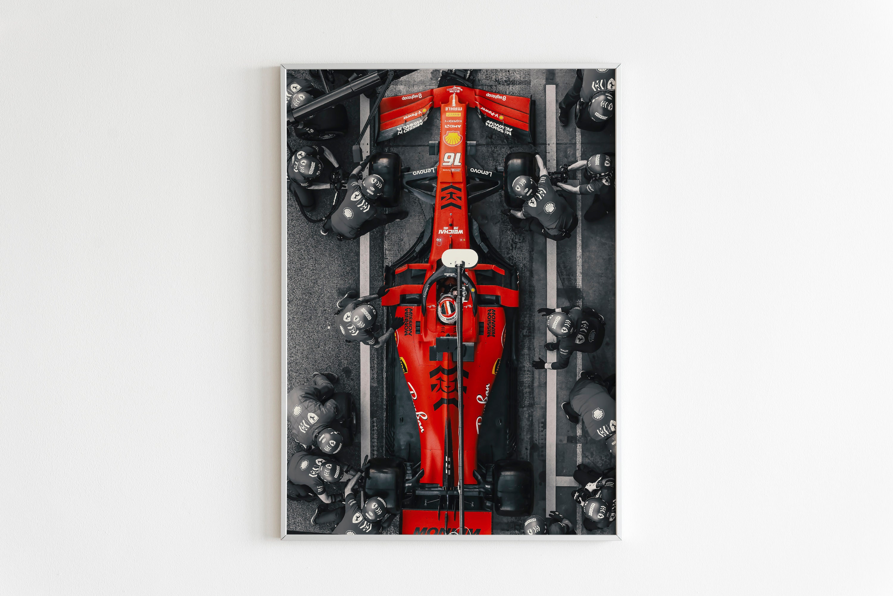 Charles Leclerc F1 Pit Stop Poster: Formula 1 Racing Wall Art - Etsy