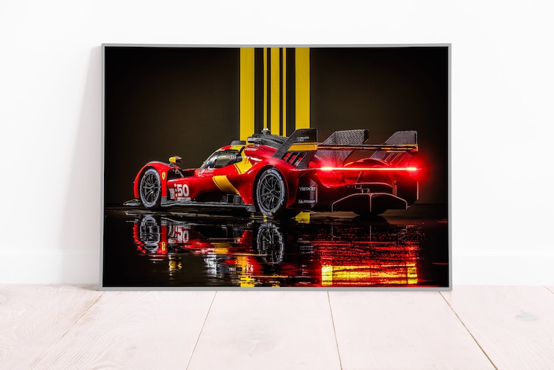 Ferrari 499P Le Mans Hypercar Poster or Canvas: Automotive Wall Art - Etsy