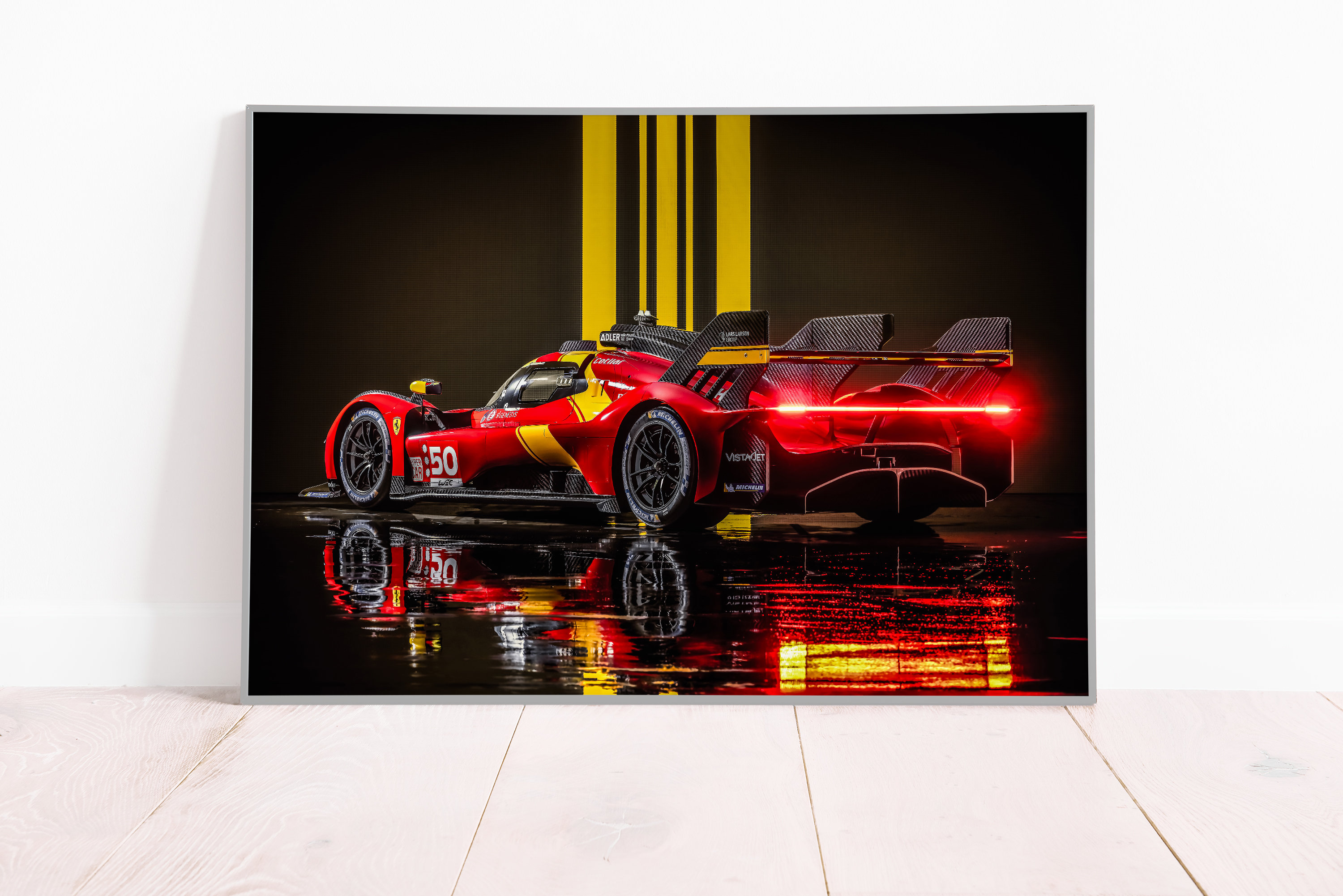 Ferrari 499P 24 Hours of Le Mans Hypercar Poster or Canvas, Wall Art ...