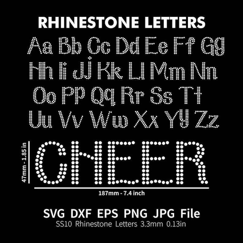 Rhinestone Cheer Font Letters Alphabet Font Svg Font SS10 Letters ...