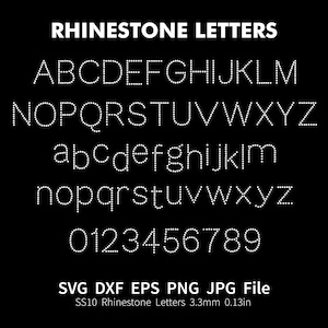 Rhinestone Font Template Svg Rhinestone Alphabet Letters Png Eps Dxf ...