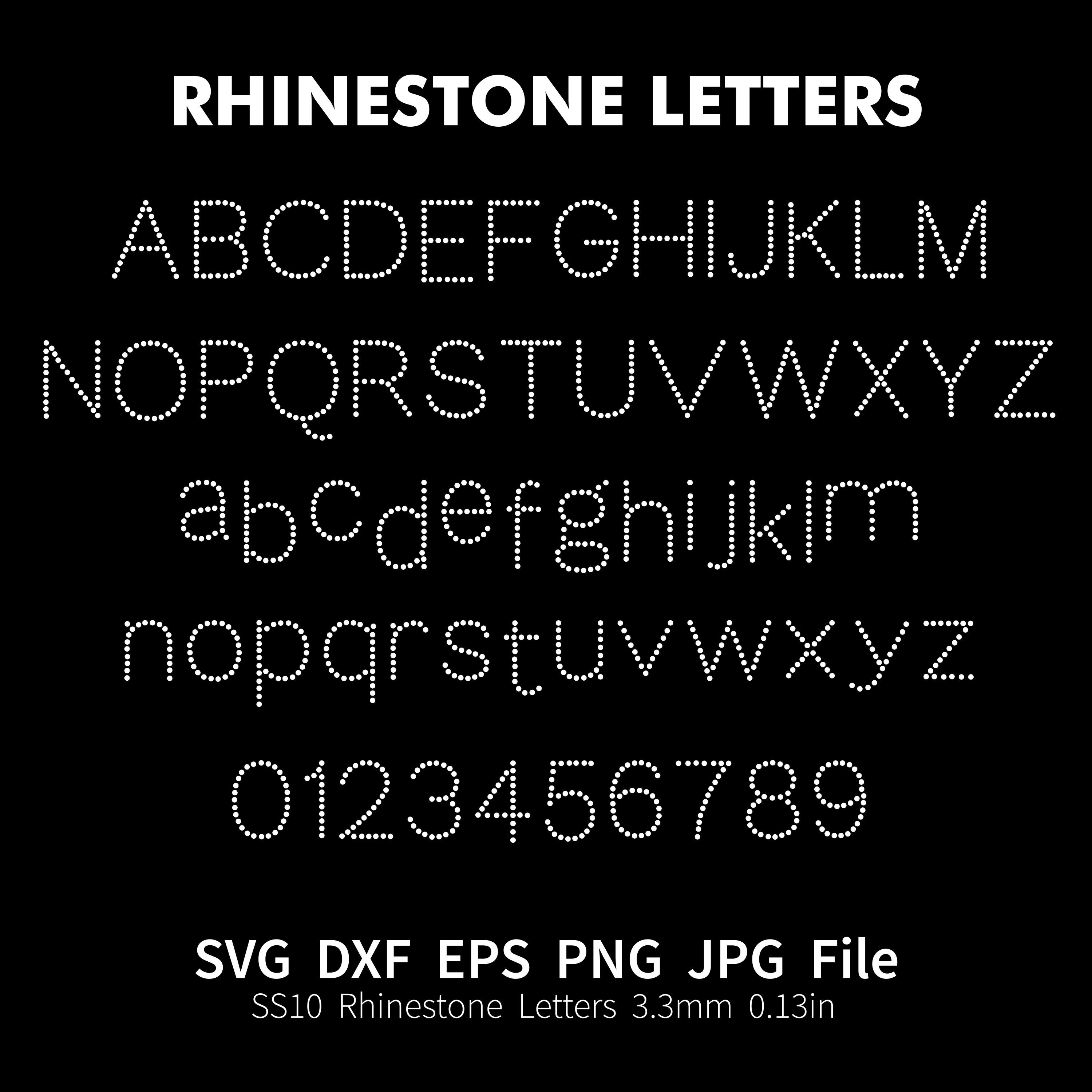 Rhinestone Font Template Svg Rhinestone Alphabet Letters Png Eps Dxf ...