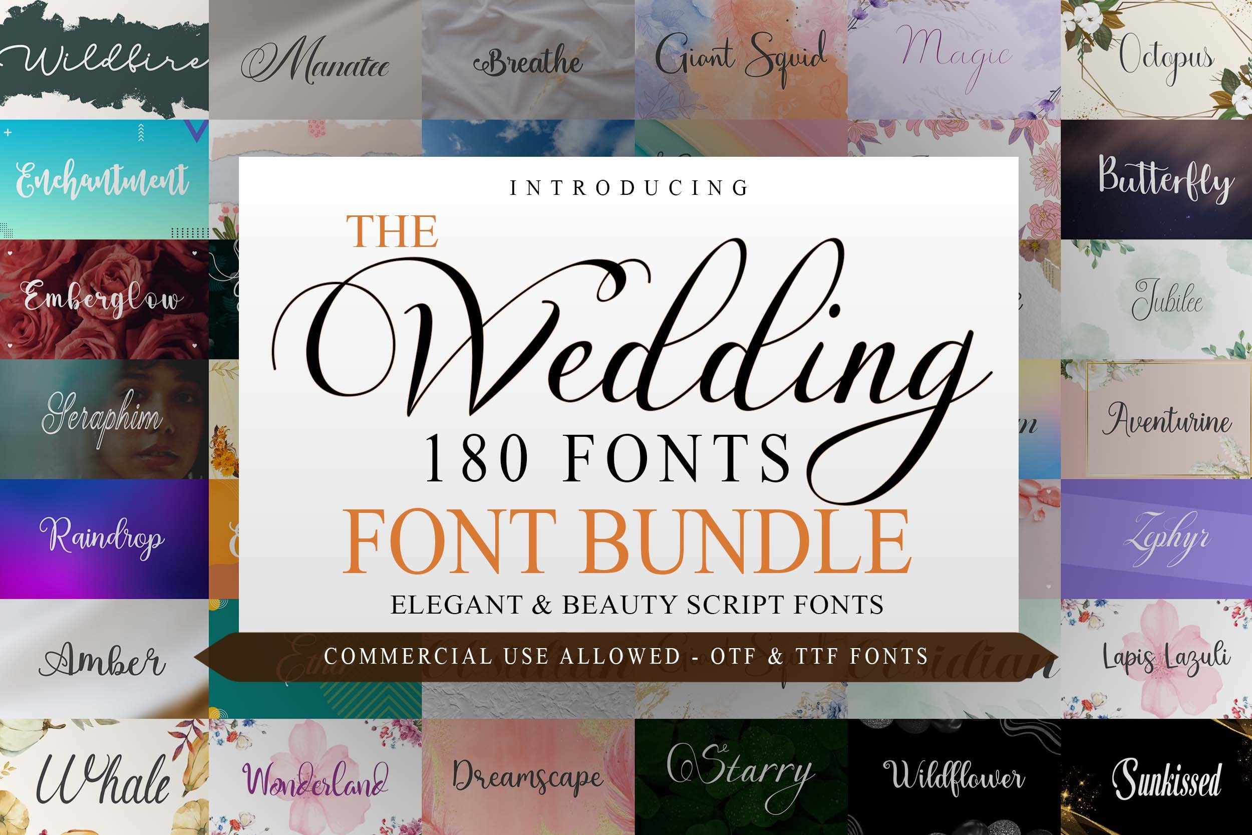 Wedding Font Bundle Collection - Calligraphy Font, Script, Handwritten ...