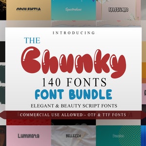 Chunky Fonts Bundle Collection - Bold Typeface, Thick Fonts ...
