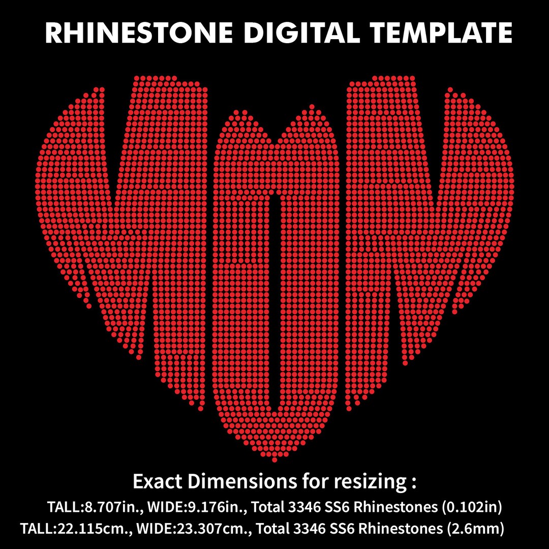 Mom Rhinestone Template, Rhinestone Design Cricut Digital File Svg, Eps ...