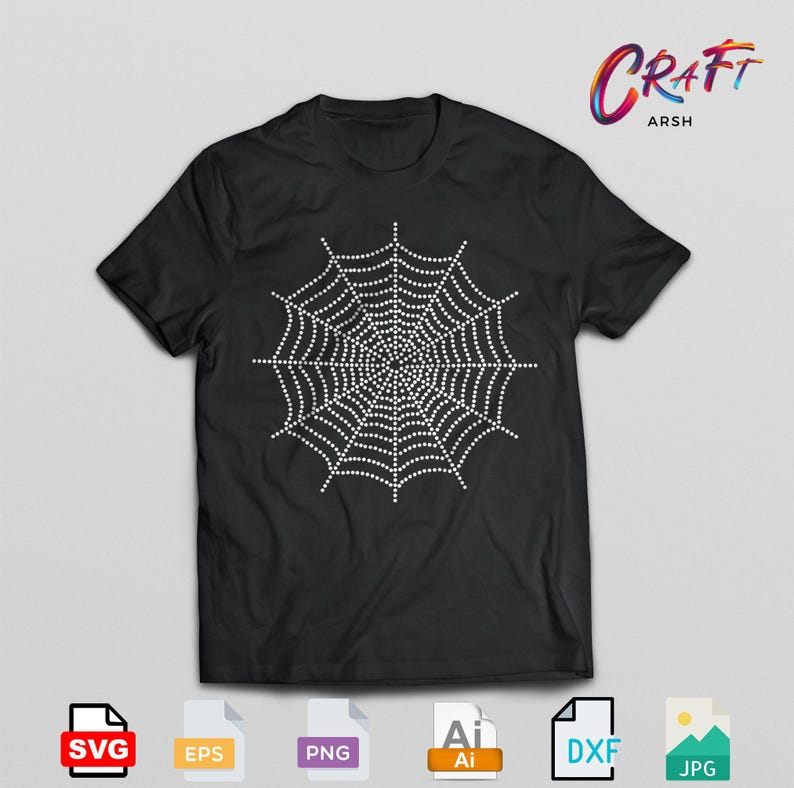 Rhinestone Halloween Spider Web Design, Web Rhinestone Template Cricut ...