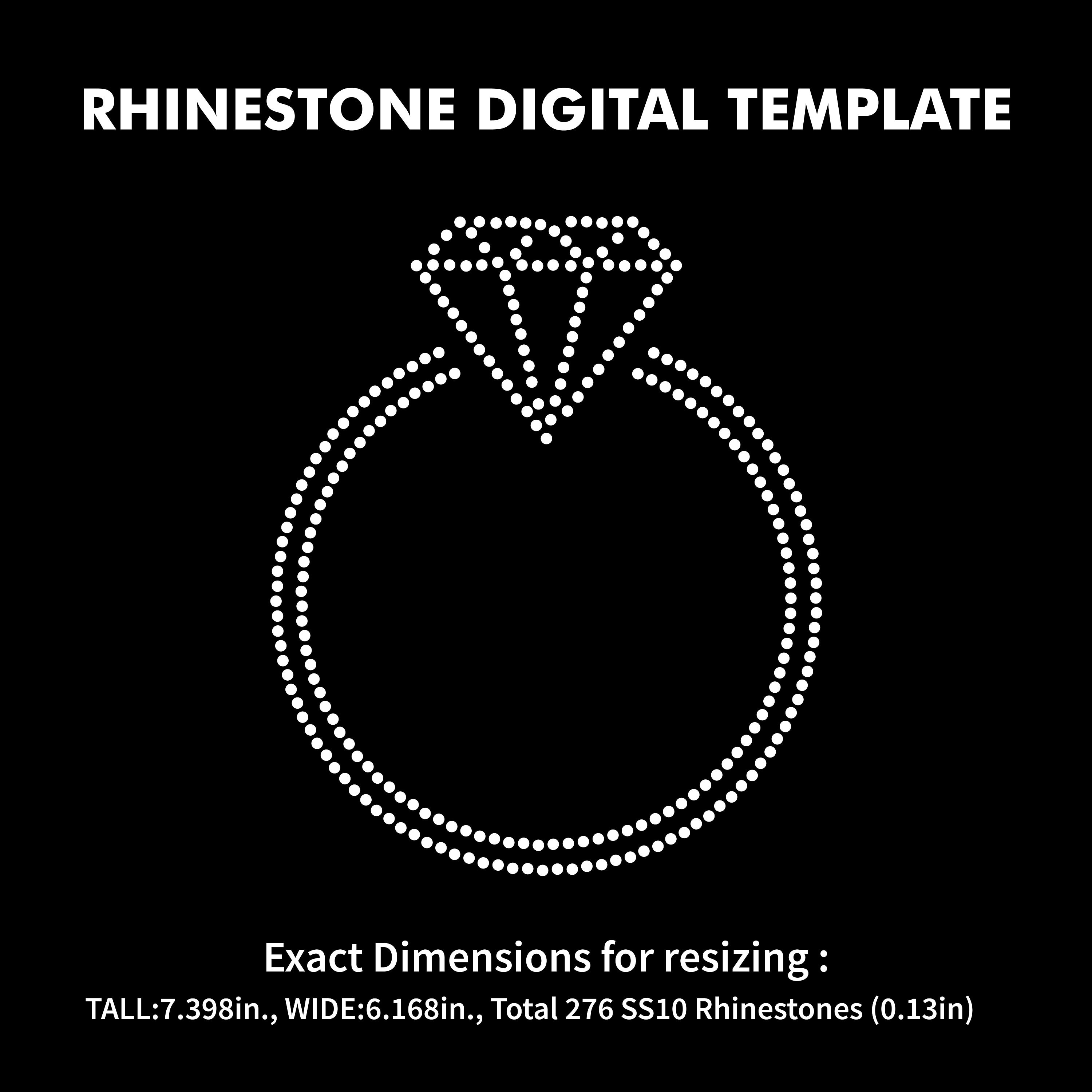 Rings, Wedding, Diamonds Rhinestone Template SVG, Rhinestone Design ...