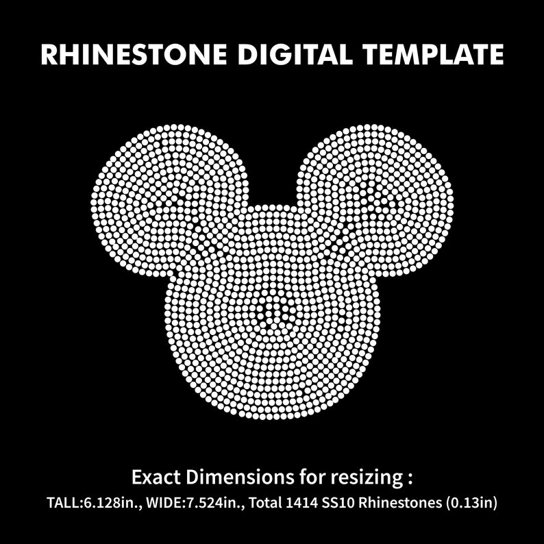 Rhinestone Mickey Mouse Cartoon Design, Rhinestone Templates Cricut ...