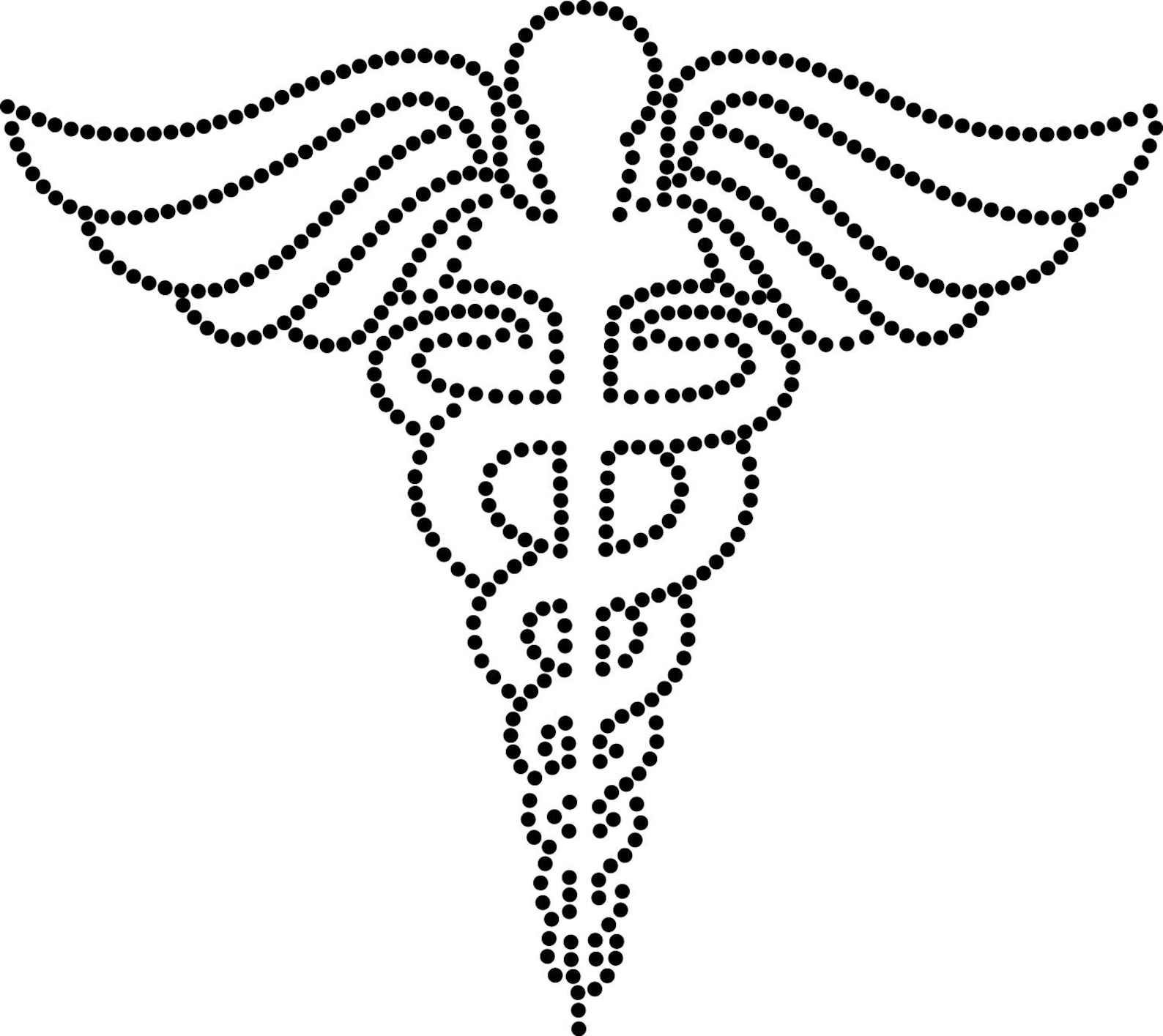 Medical Symbol Rhinestone Template, Caduceus Rhinestone Design Cricut ...
