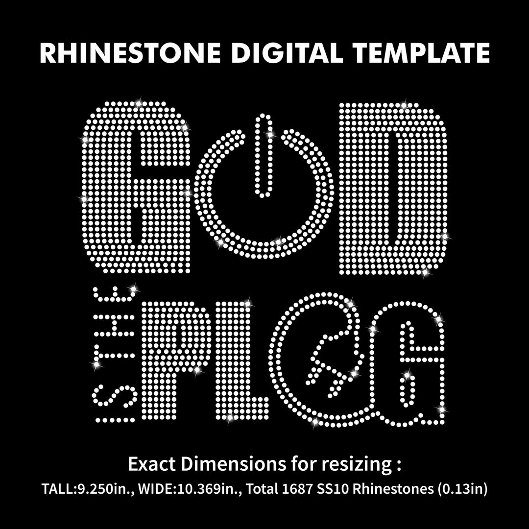 God is the Plug Rhinestone Template, Rhinestone Design Cricut Digital ...