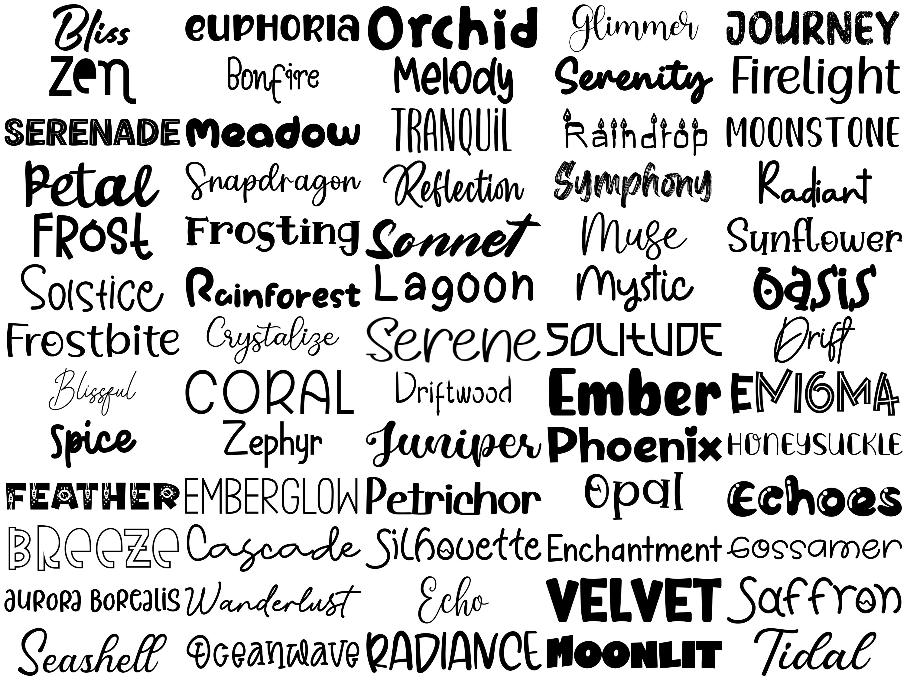 4000 Fonts Bundle Wedding Font, Handwritten Fonts, Calligraphy Font ...