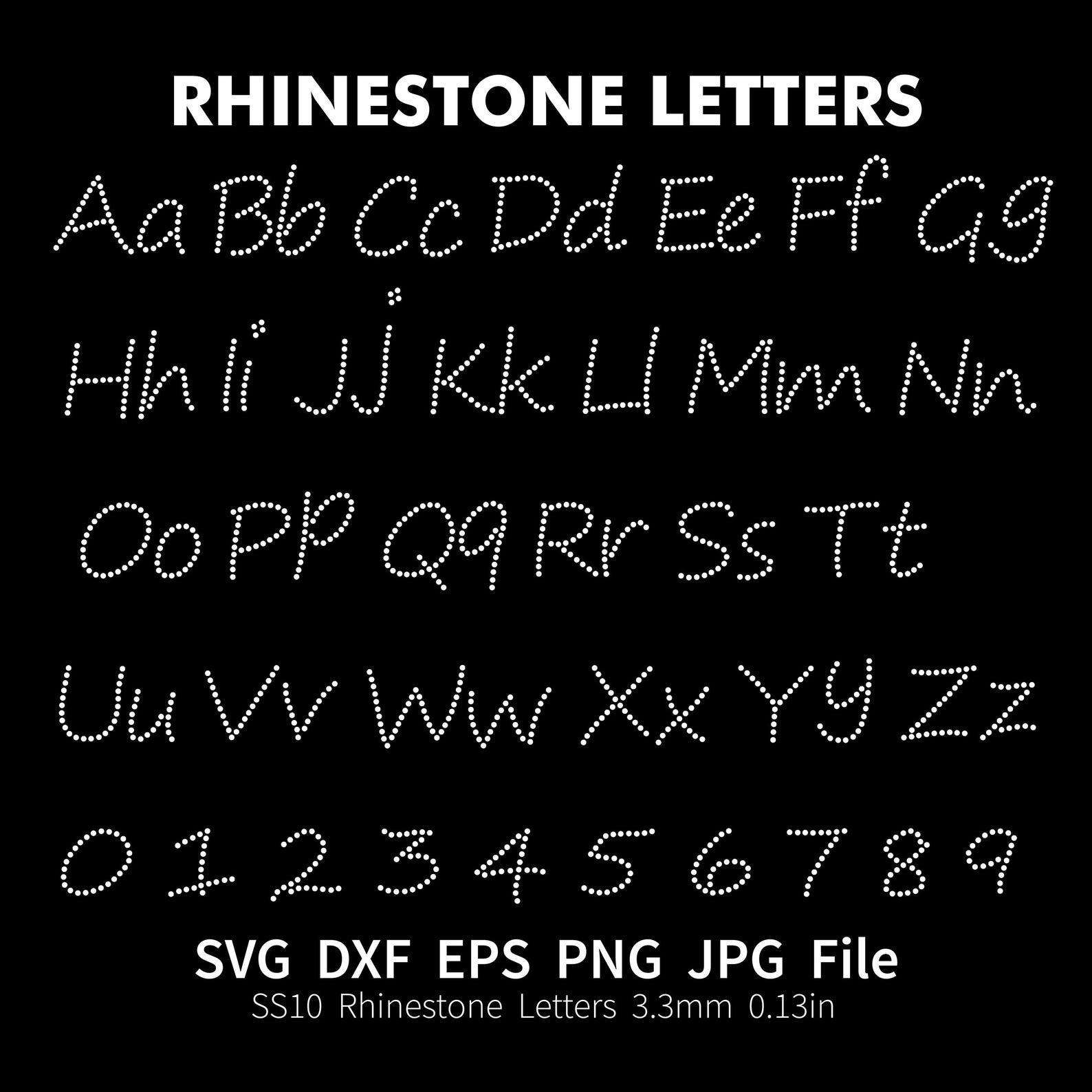 Single Line Rhinestone Font Letters Alphabet Handwritten Style SS10 SVG ...