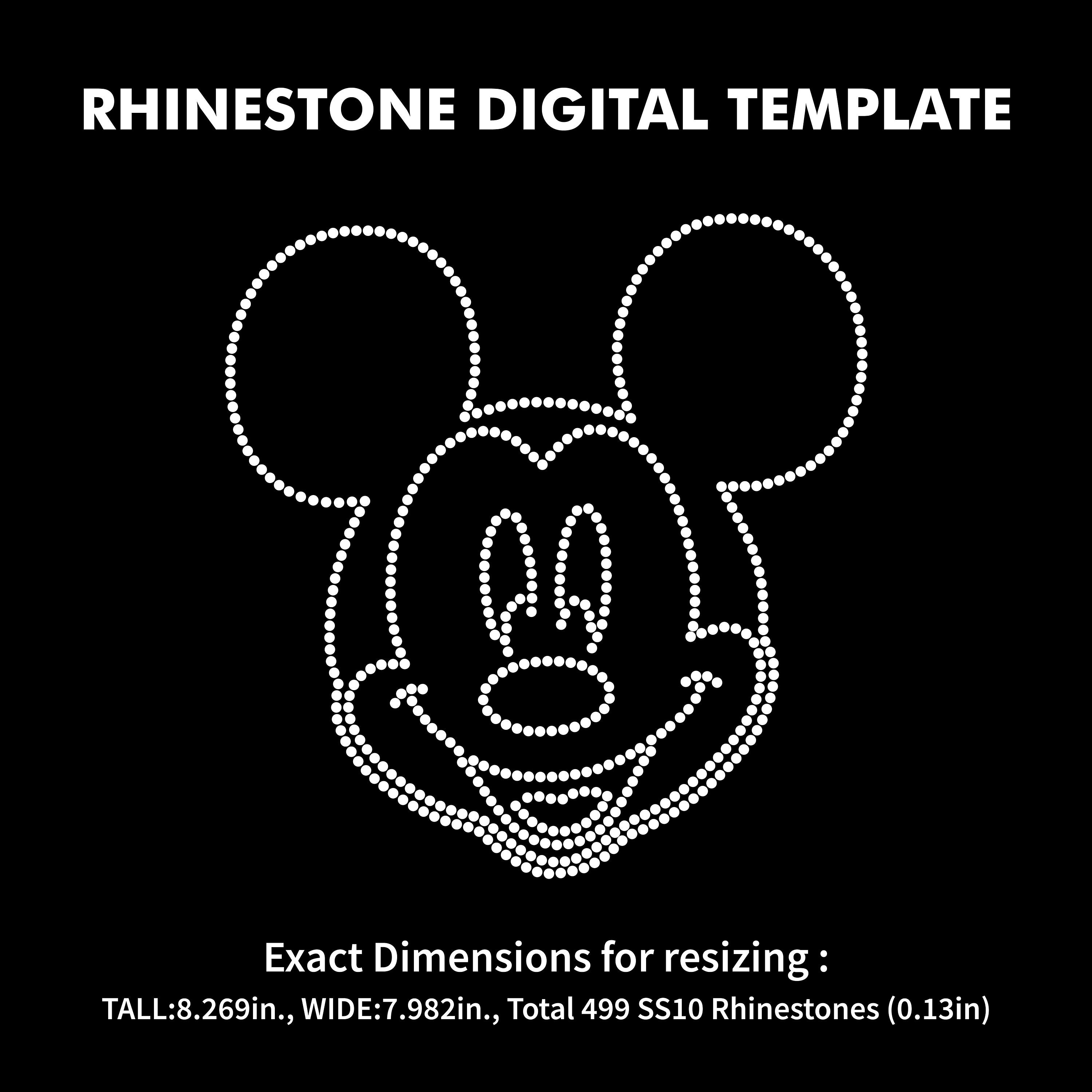 Rhinestone Mickey Mouse Cartoon Design, Rhinestone Templates Cricut ...
