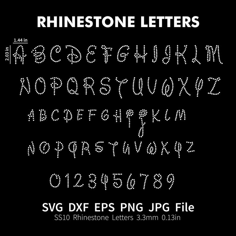 Disney Rhinestone Font Letters Alphabet Cartoon Disney Style SS10 SVG ...