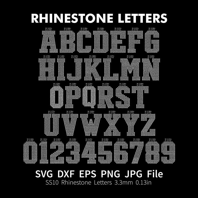College Rhinestone Sports Font Letters Alphabet Svg Font SS10 Letters ...