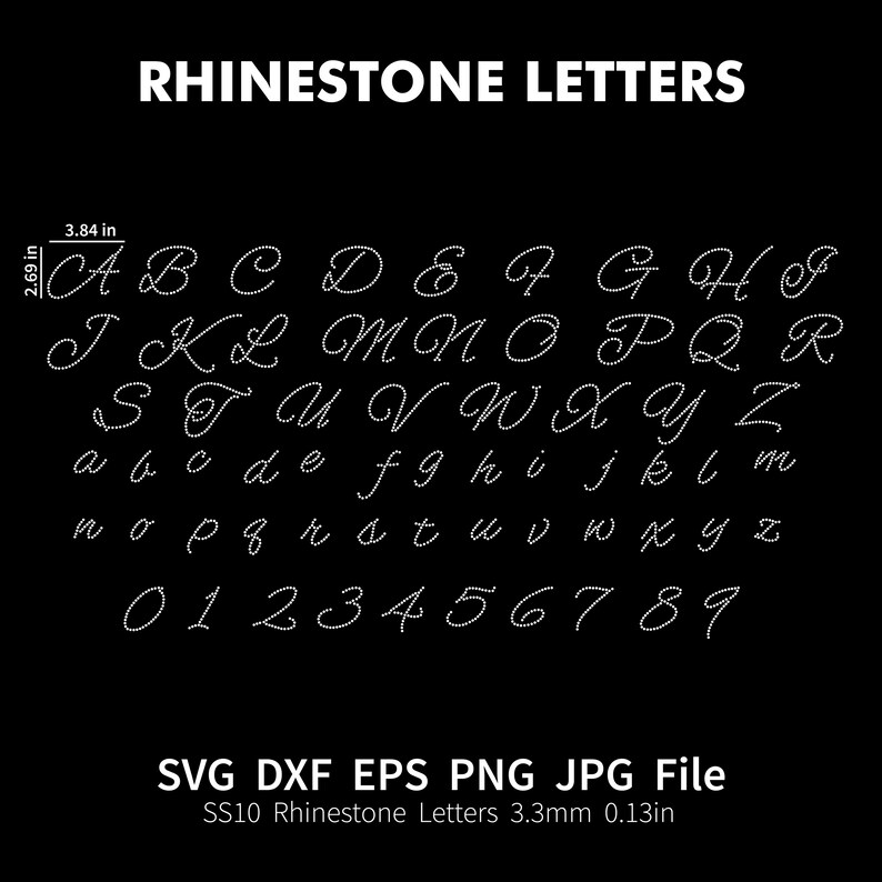 Bride Rhinestone Font Letters Alphabet Cursive Wedding Handwritten ...