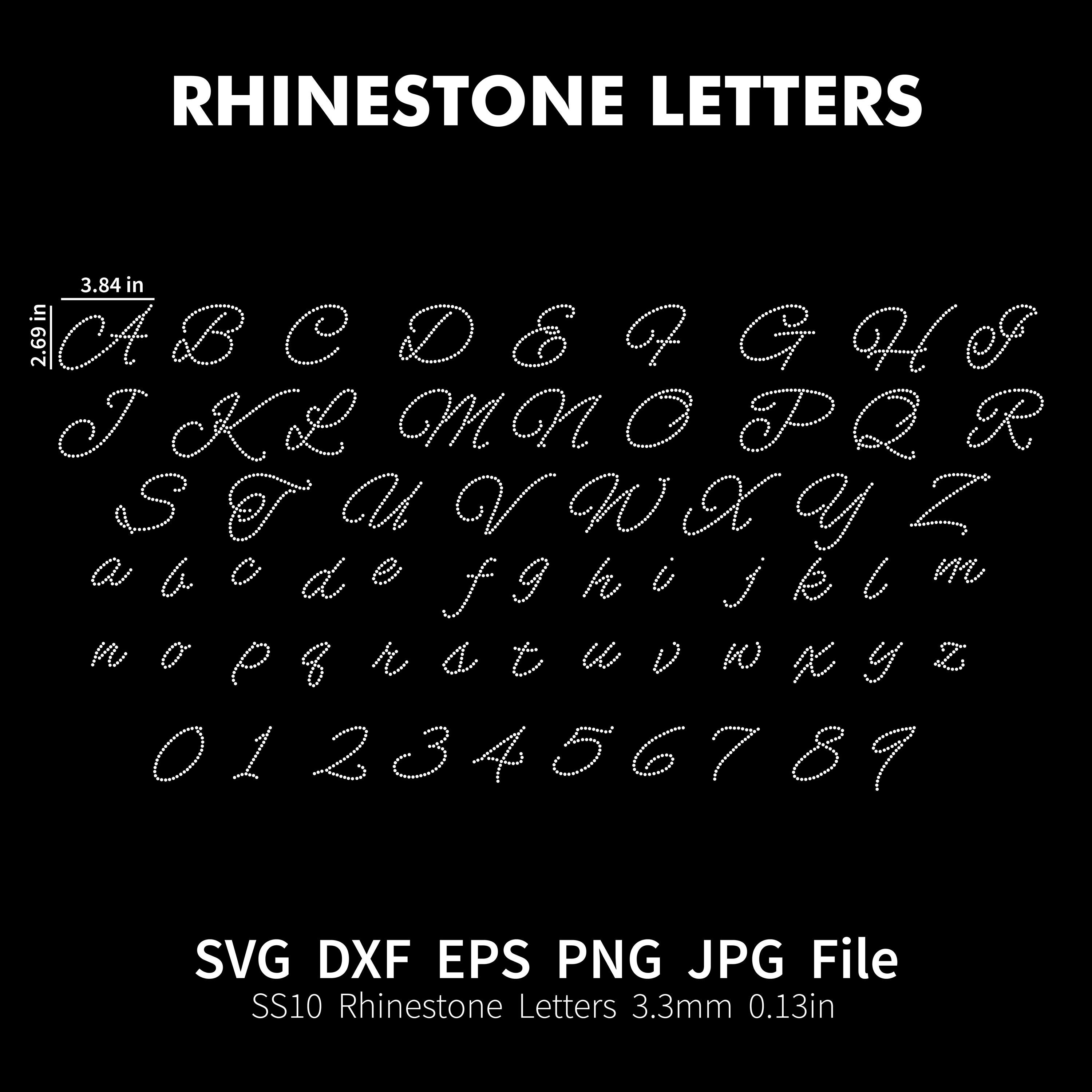 Bride Rhinestone Font Letters Alphabet Cursive Wedding Handwritten ...