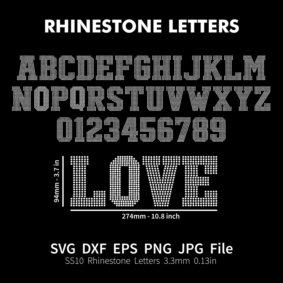 College Rhinestone Sports Font Letters Alphabet Svg Font SS10 Letters ...