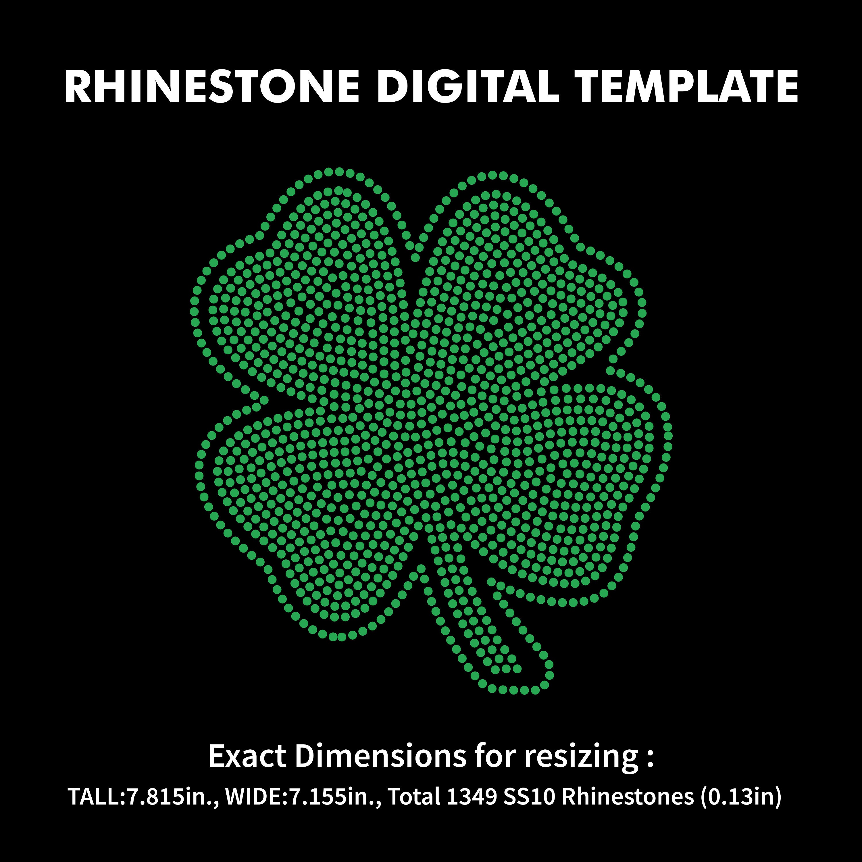 Leaf Clover Rhinestone Design Irish SVG, Saint Patrick's Day Rhinestone ...